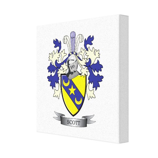 Scott Family Crest Coat of Arms Canvas Print | Zazzle.com