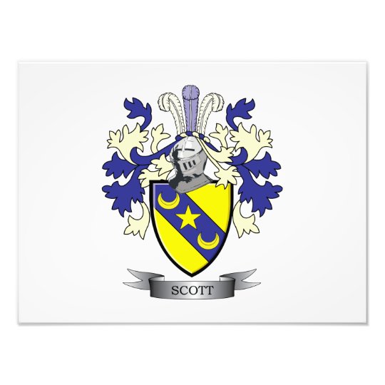 Scott Family Crest Coat of Arms Photo Print | Zazzle.com