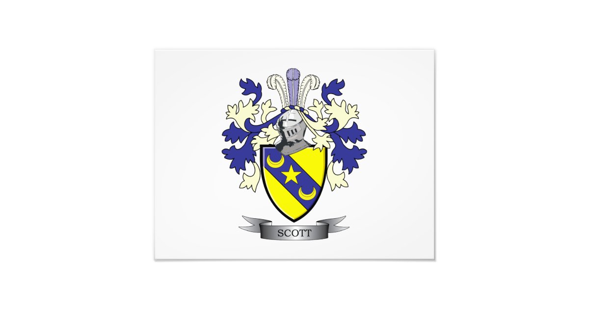 Scott Family Crest Coat of Arms Photo Print | Zazzle