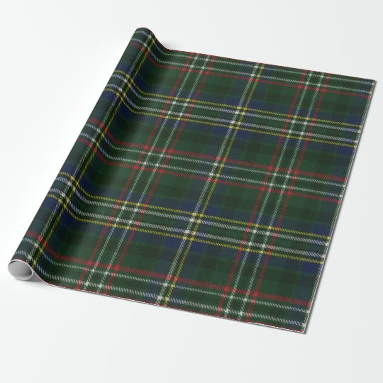 Scott Green Modern Scottish Tartan Wrapping Paper | Zazzle.com