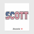 Scott Name First Name USA Sticker Stickerset | Zazzle