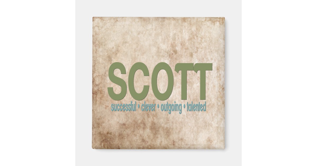 { Scott } Name Meaning Refrigerator Magnet | Zazzle