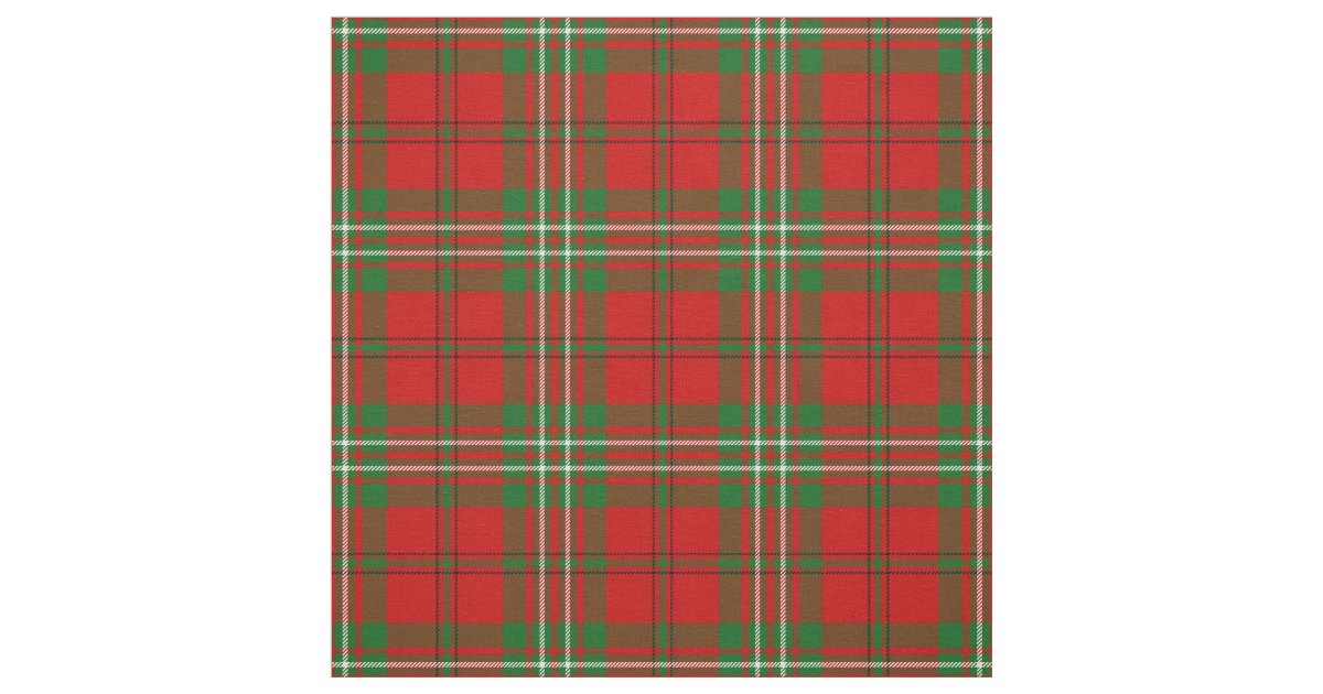 Scott Tartan Print Fabric | Zazzle