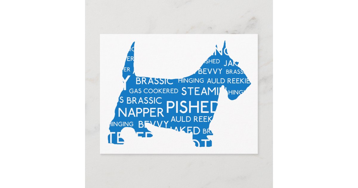 scottie Auld Reekie Scottish Slang.png Postcard | Zazzle