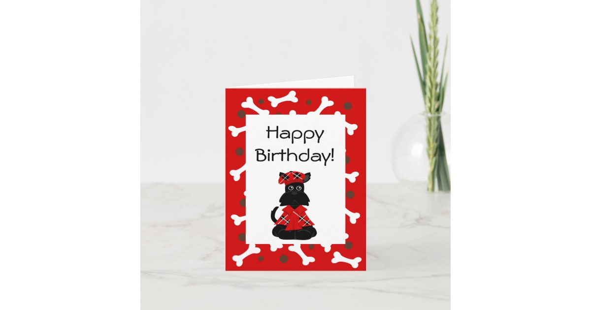 Scottie Birthday Card | Zazzle