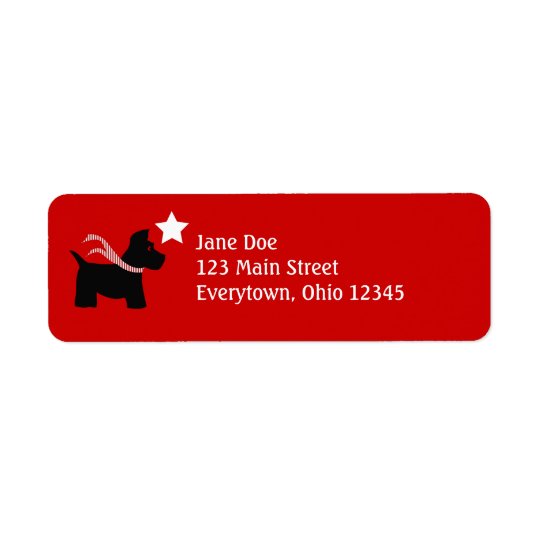Scottie Dog Christma Labels | Zazzle.com