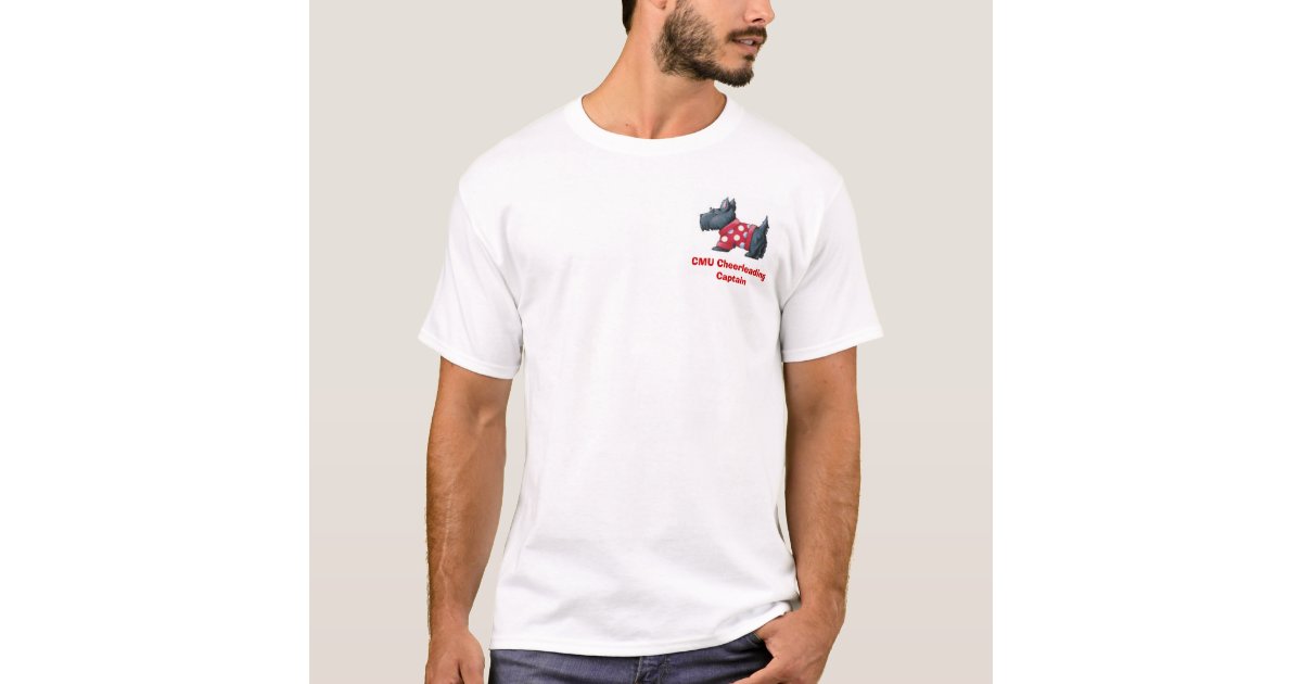 scottie dog, CMU Cheerleading Captain T-Shirt | Zazzle