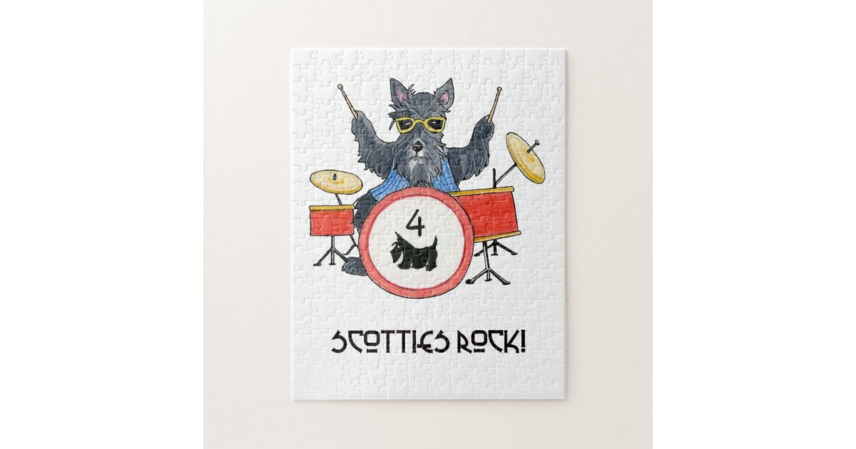 Scotties Rock Drummer Puzzle | Zazzle