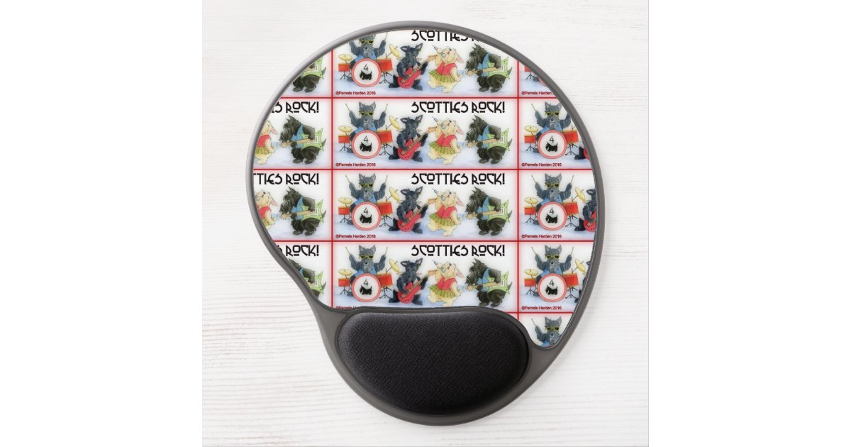 Scotties Rock Mousepad with gel wrist rest | Zazzle