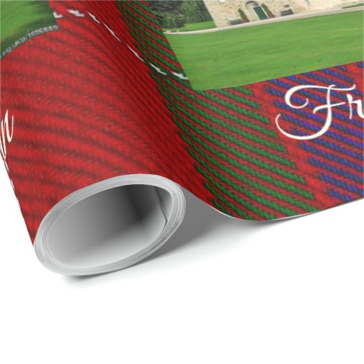 Scottish Castle Fraser Clan Tartan Wrapping Paper | Zazzle