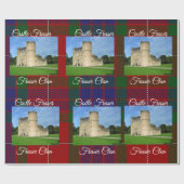 Scottish Castle Fraser Clan Tartan Wrapping Paper | Zazzle