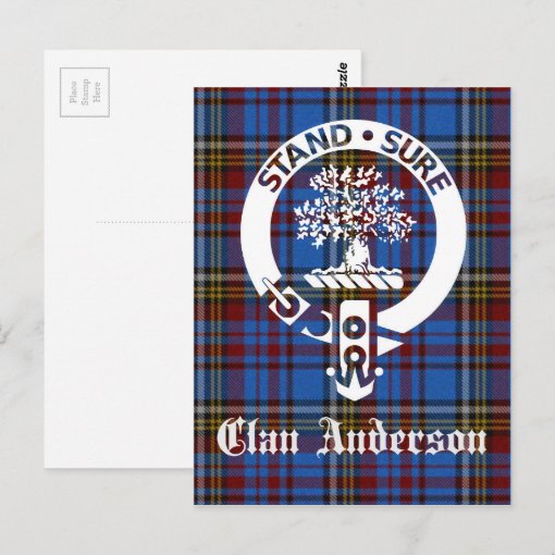 Scottish Clan Anderson Crest & Tartan Postcard | Zazzle