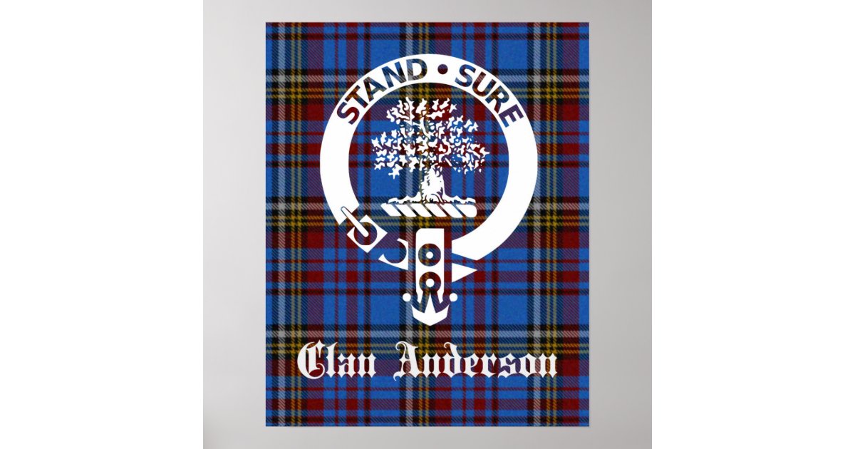 Scottish Clan Anderson Crest & Tartan Poster | Zazzle