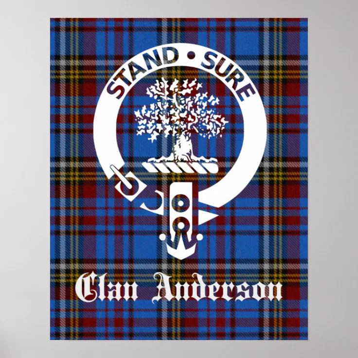 Scottish Clan Anderson Crest & Tartan Poster | Zazzle