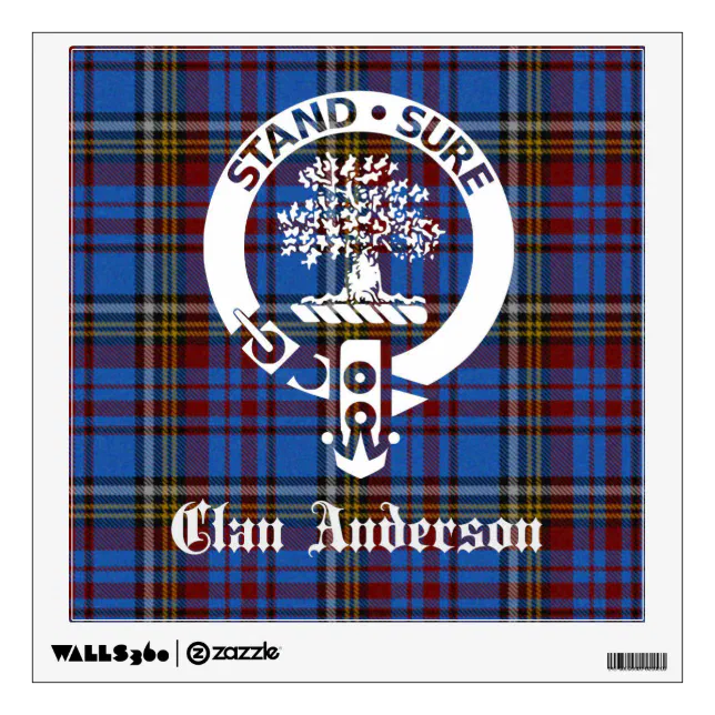 Scottish Clan Anderson Crest & Tartan Wall Sticker | Zazzle