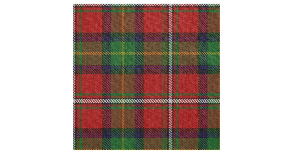 Scottish Clan Boyd Tartan Plaid Fabric | Zazzle