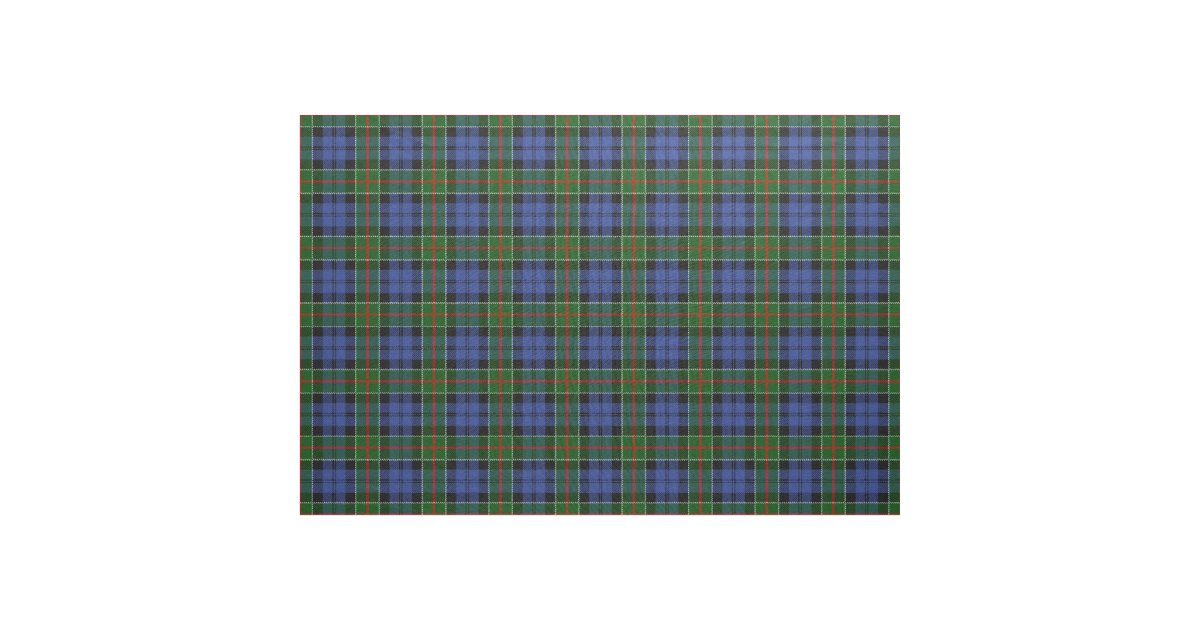Scottish Clan Colquhoun Tartan Plaid Fabric | Zazzle