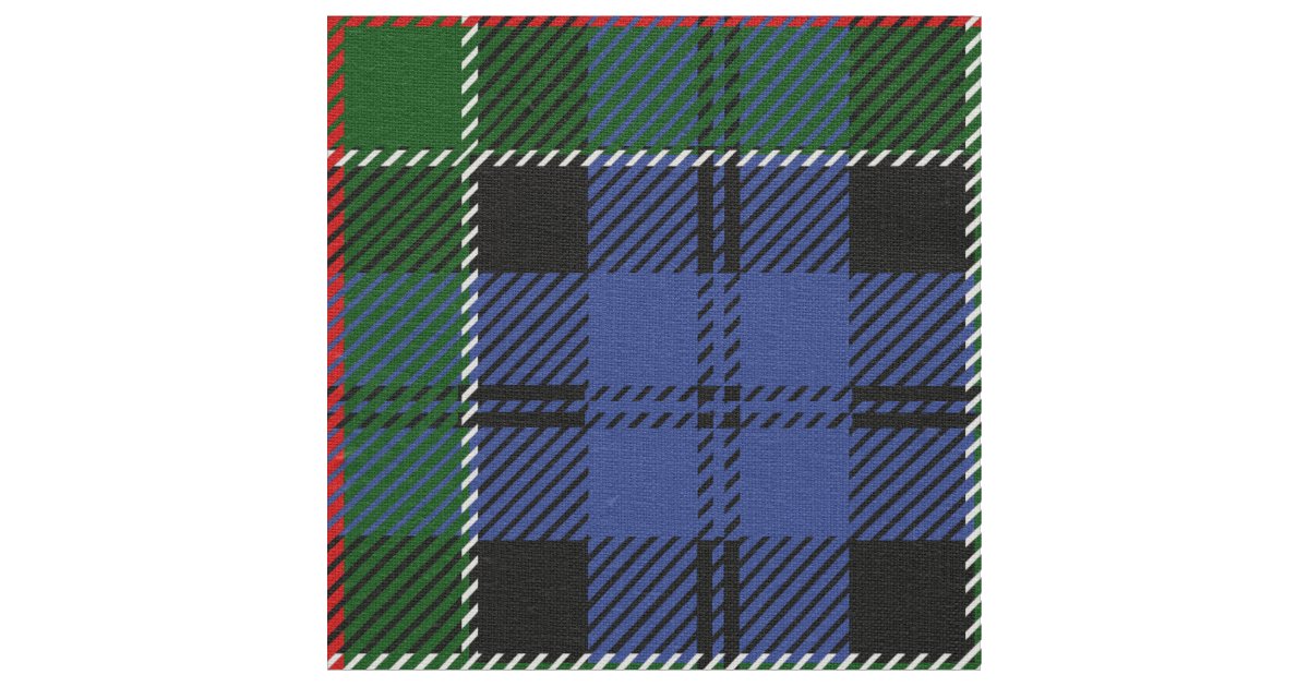 Scottish Clan Colquhoun Tartan Plaid Fabric | Zazzle