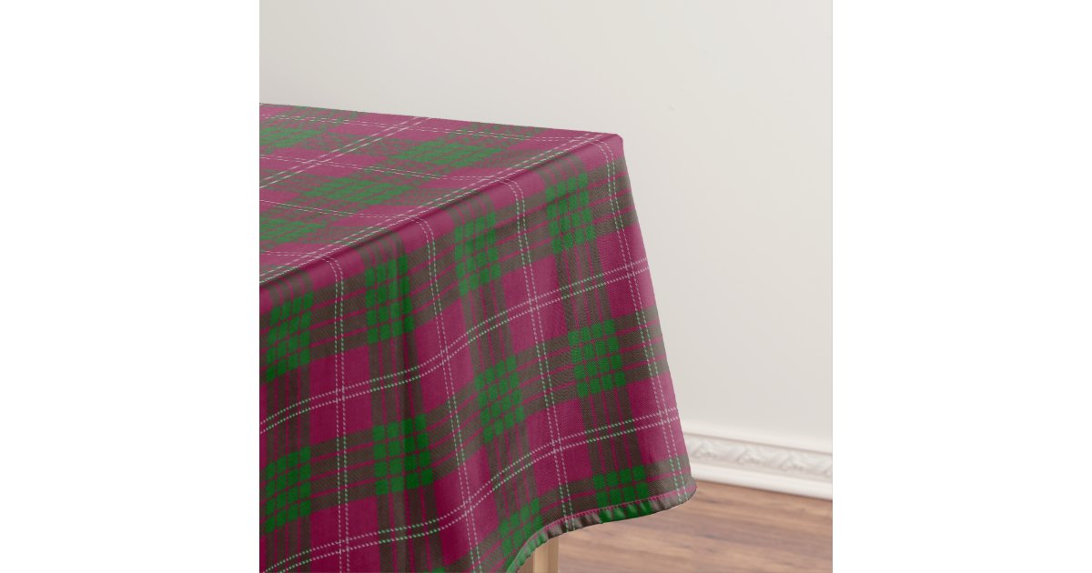 Scottish Clan Crawford Tartan Tablecloth | Zazzle