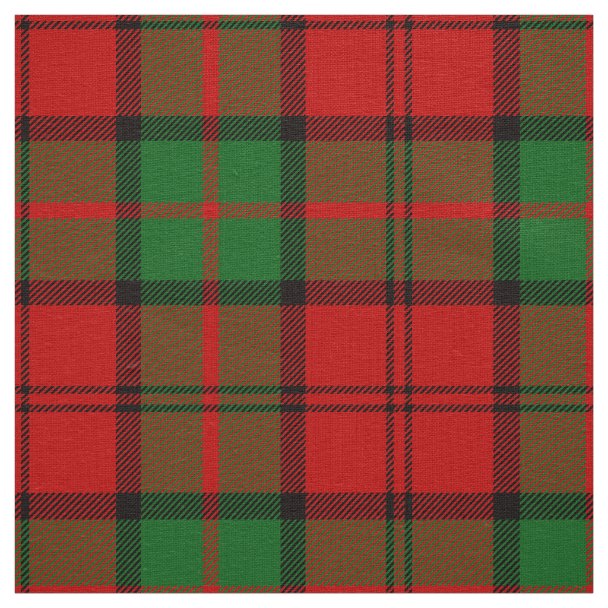 Dunbar Tartan Print Fabric | Zazzle