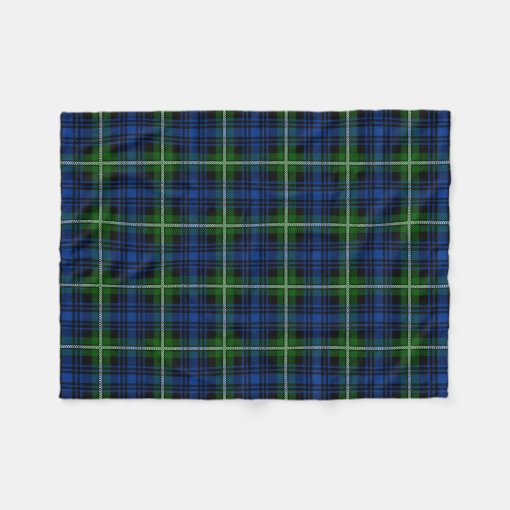 Scottish Clan Forbes Tartan Plaid Fleece Blanket | Zazzle