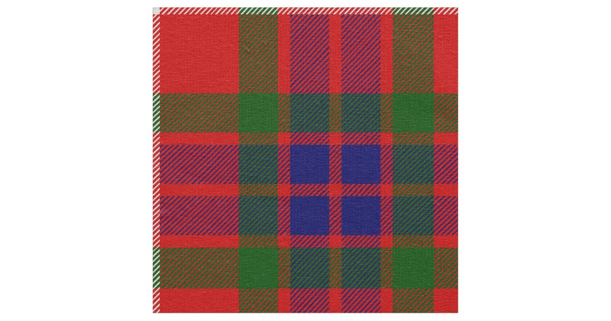 Scottish Clan Fraser of Lovat Tartan Plaid Fabric | Zazzle