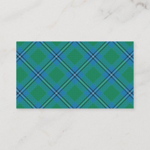 Scottish Clan Irvine Irwin Tartan Plaid Business Card | Zazzle