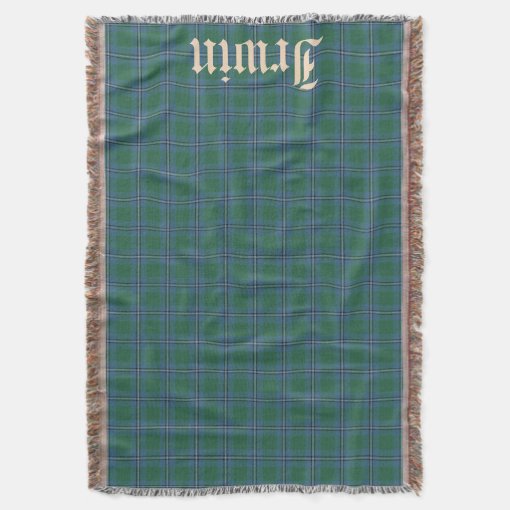 Scottish Clan Irwin Tartan with name 2 Throw Blanket | Zazzle