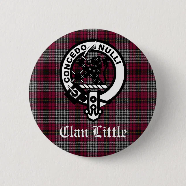 Scottish Clan Little Crest Badge and Tartan Custom Button | Zazzle