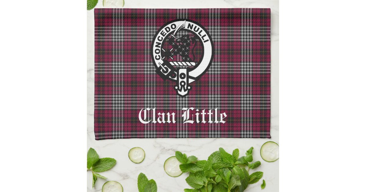 Scottish Clan Little Crest Badge and Tartan Custom Kitchen Towel | Zazzle