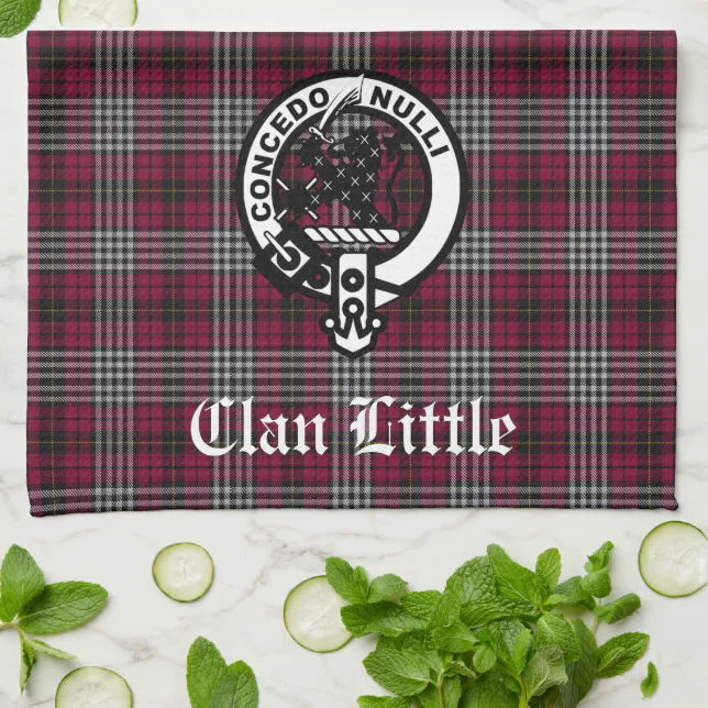 Scottish Clan Little Crest Badge and Tartan Custom Kitchen Towel | Zazzle