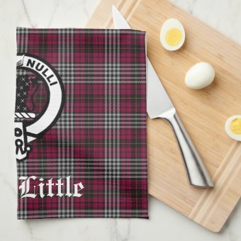 Scottish Clan Little Crest Badge and Tartan Custom Kitchen Towel | Zazzle