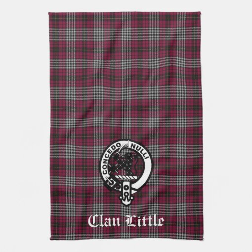 Scottish Clan Little Crest Badge and Tartan Custom Kitchen Towel | Zazzle