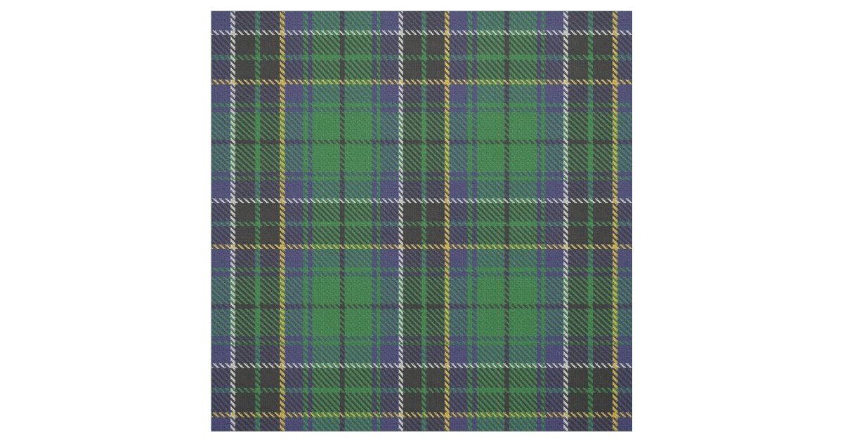 Scottish Clan MacAlpine MacAlpin Tartan Plaid Fabric | Zazzle