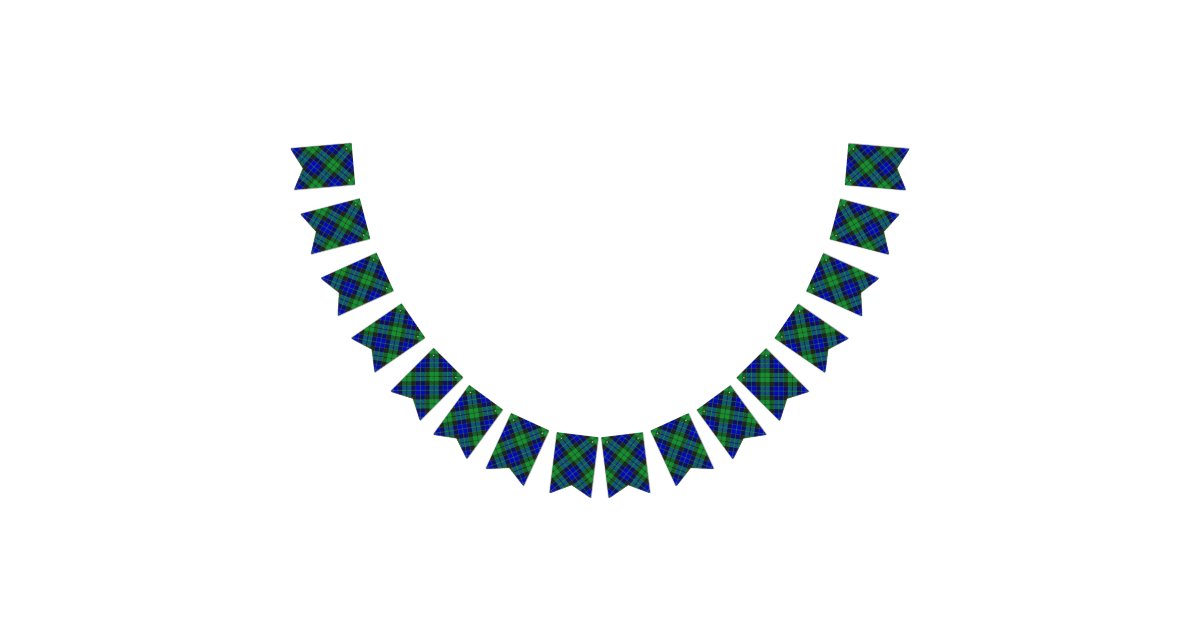 Scottish Clan MacKay Tartan Bunting Flags | Zazzle