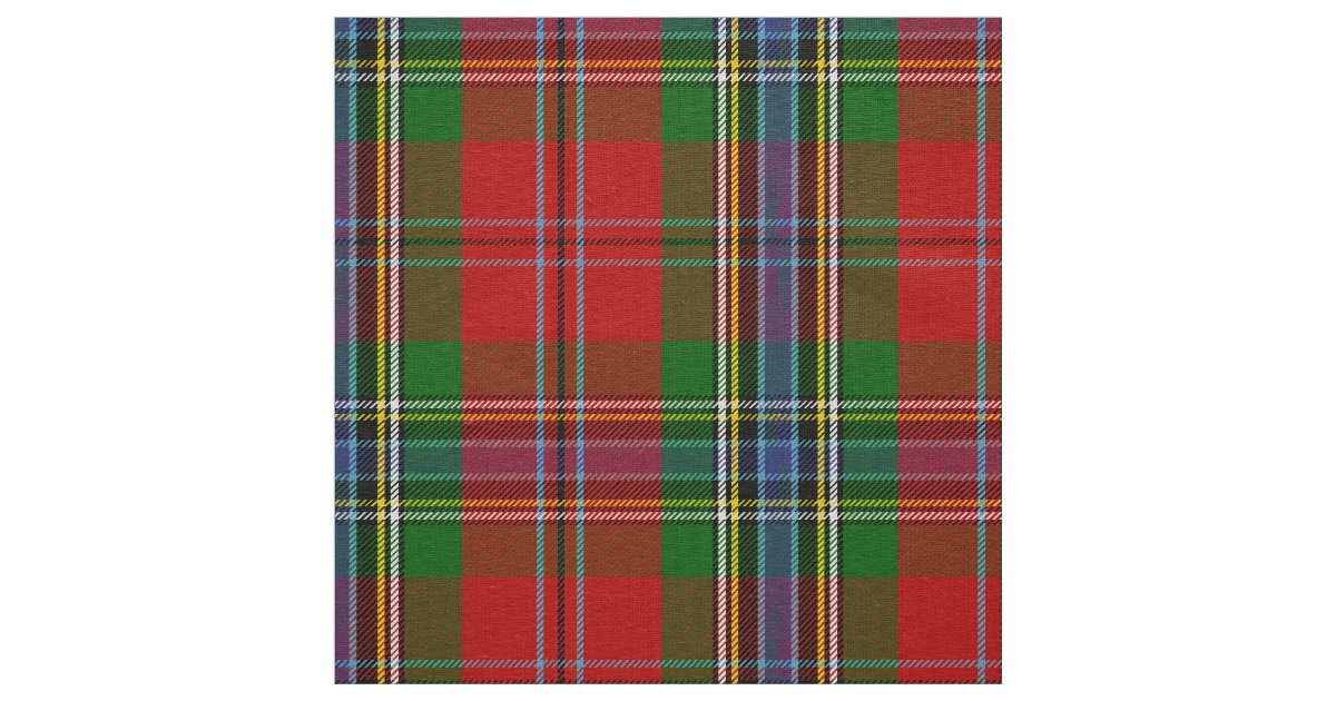 Scottish Clan MacLean of Duart Tartan Plaid Fabric | Zazzle