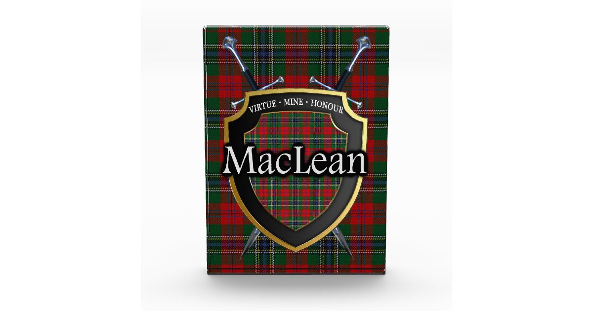 Scottish Clan MacLean Tartan Photo Block | Zazzle