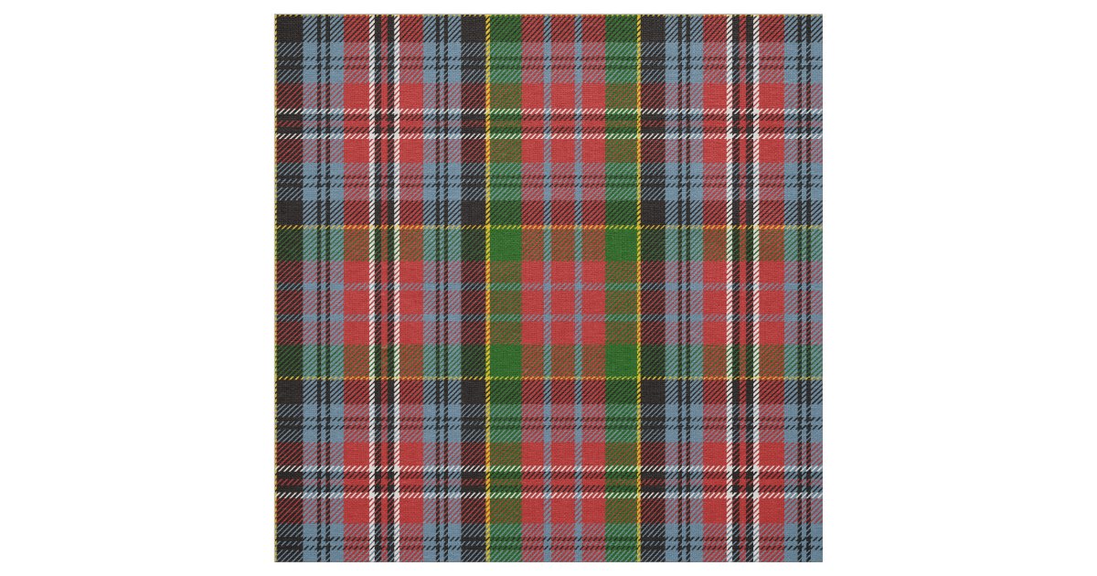 Scottish Clan MacPherson Tartan Plaid Fabric | Zazzle