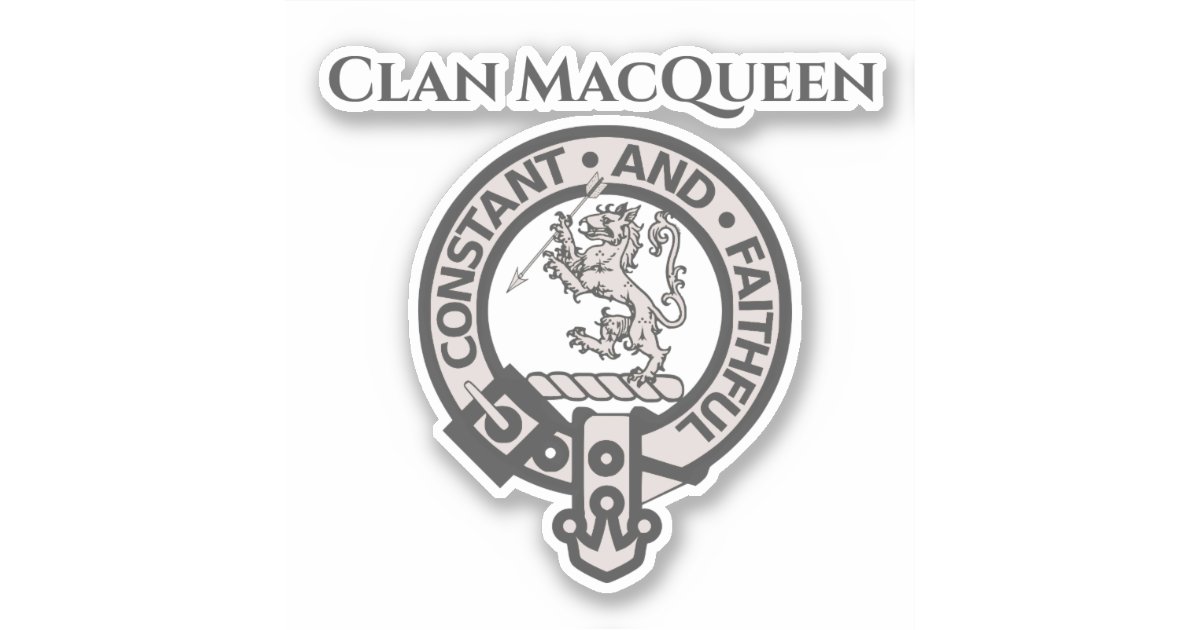 Scottish Clan MacQueen Crest Badge Sticker | Zazzle