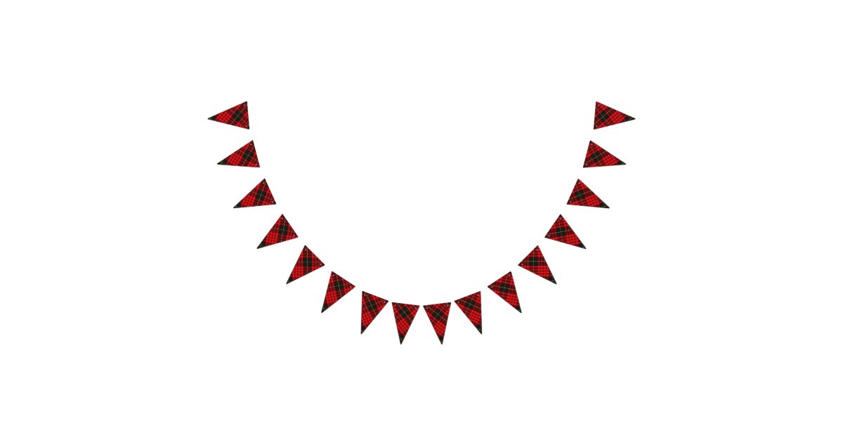 Scottish Clan MacQueen Tartan Bunting Flags | Zazzle