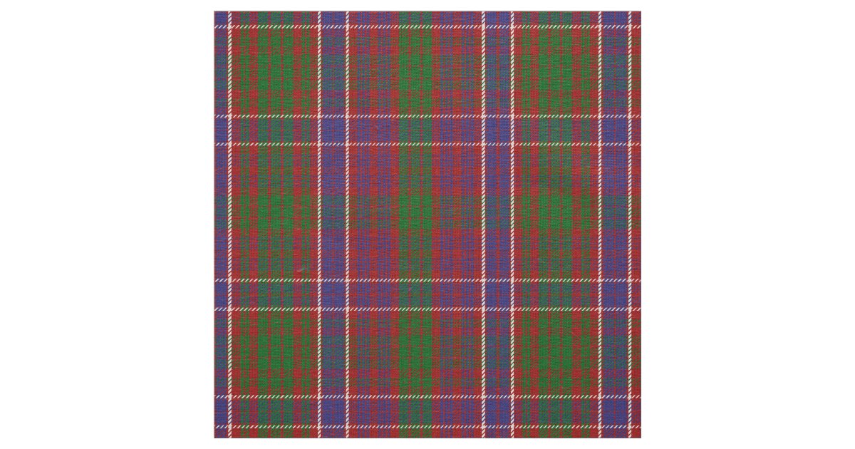Scottish Clan MacRae Tartan Plaid Fabric | Zazzle