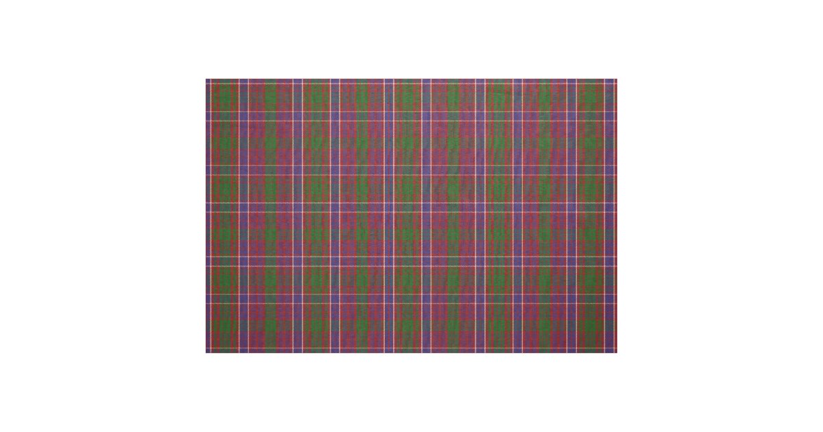 Scottish Clan MacRae Tartan Plaid Fabric | Zazzle.com