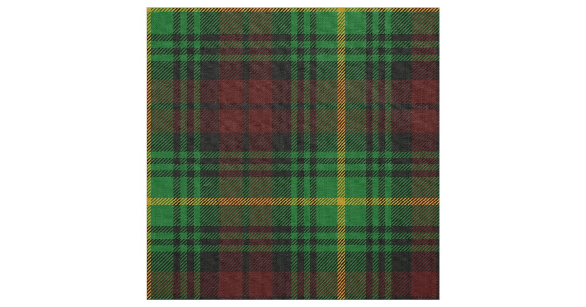 Scottish Clan Martin Tartan Plaid Fabric | Zazzle