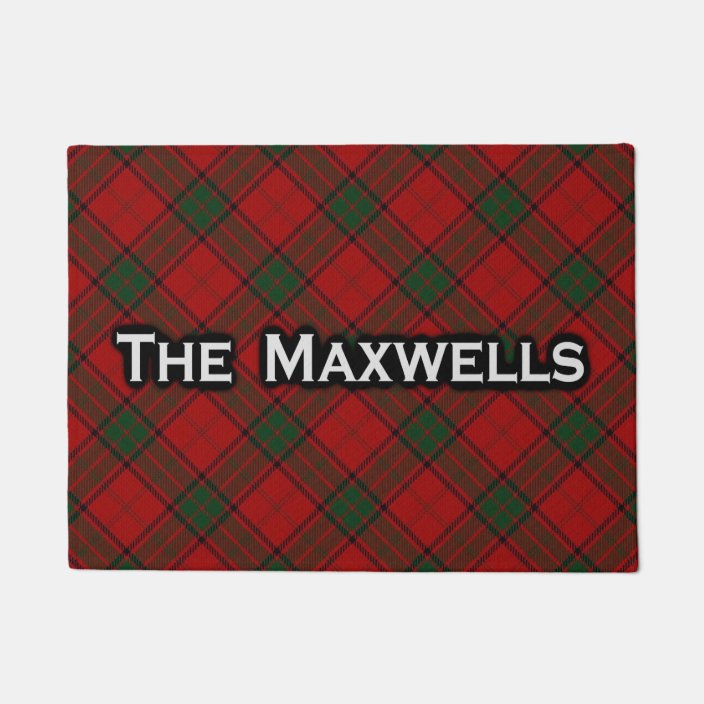 Scottish Clan Maxwell Tartan Welcome Mat | Zazzle.com