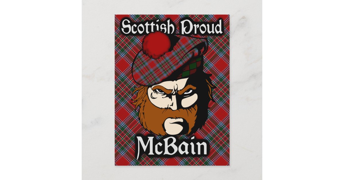 Scottish Clan McBain MacBain Tartan Postcard | Zazzle