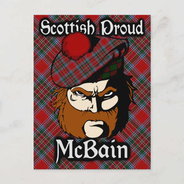 Scottish Clan McBain MacBain Tartan Postcard | Zazzle