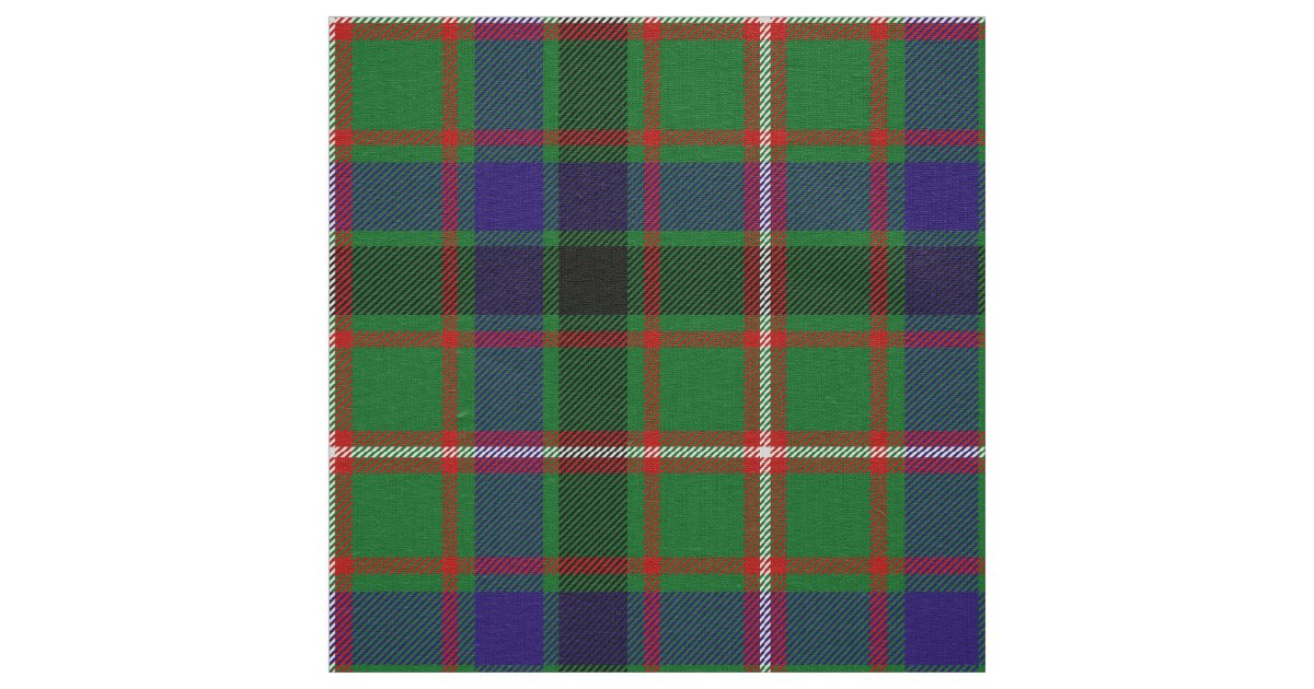 Scottish Clan Reid Tartan Plaid Fabric | Zazzle