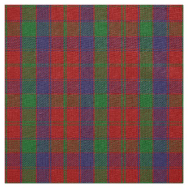 Robertson Tartan Print Fabric | Zazzle