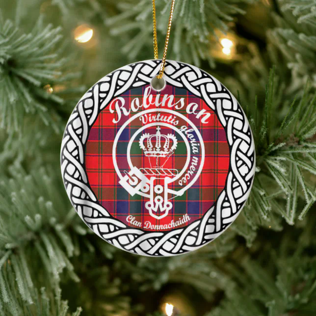 Scottish Clan Robinson Tartan and Crest Ceramic Ornament | Zazzle
