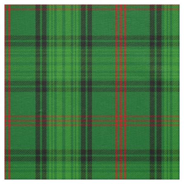 Ross Tartan Print Fabric | Zazzle
